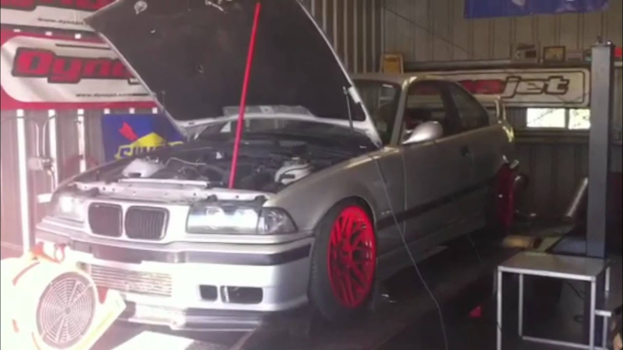E36 M3 Turbo Dyno (8psi) - YouTube