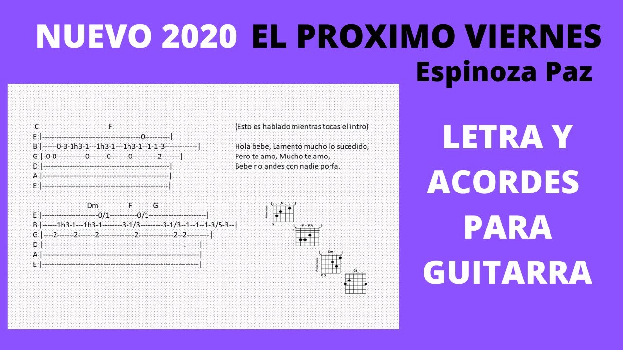 karaoke EL PROXIMO VIERNES ESPINOZA PAZ - YouTube