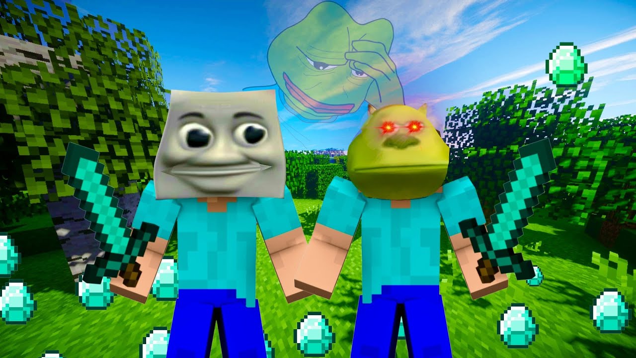 2 NOOBS PLAYING MINECRAFT - YouTube