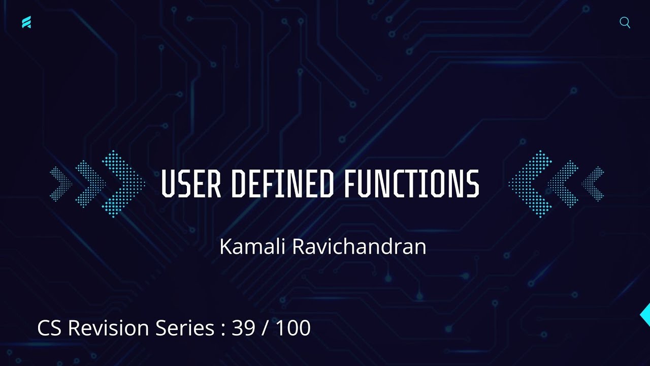 39 User Defined Functions In Python Class 12 Computer Science 
