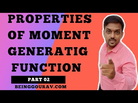 MOMENT GENERATING FUNCTION PROPERTIES IN STATISTICS | MGF| PART 02 | BY ...