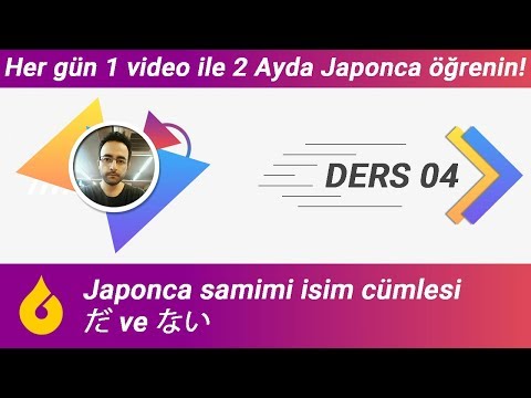 🇯🇵 Japonca Dersi 4/60: Japonca samimi isim cümlesi だ ve ない