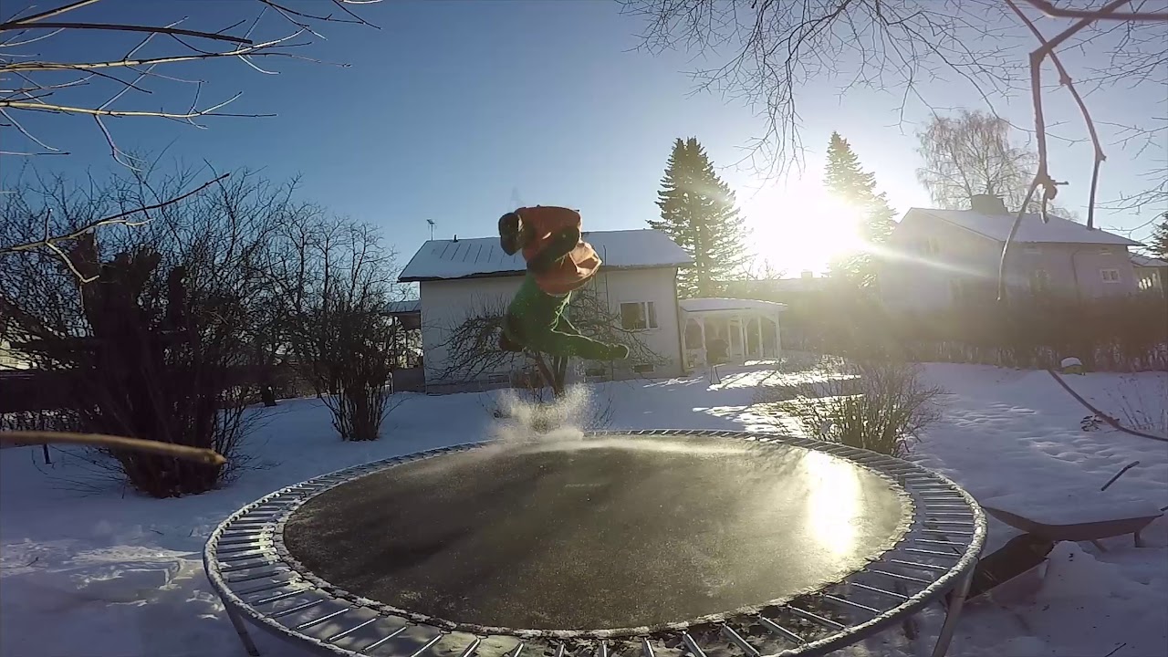 Frozen Snow Trampoline - YouTube