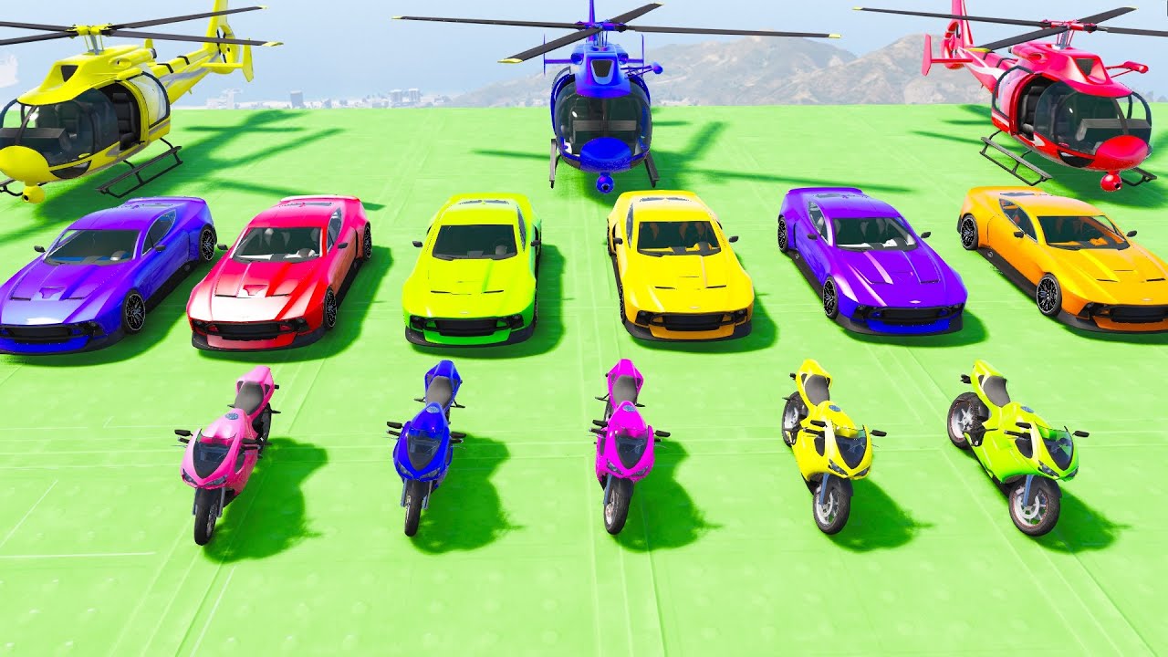 GTA V Epic New Stunt Race For Car Racing Challenge by Trevor and Shark ...