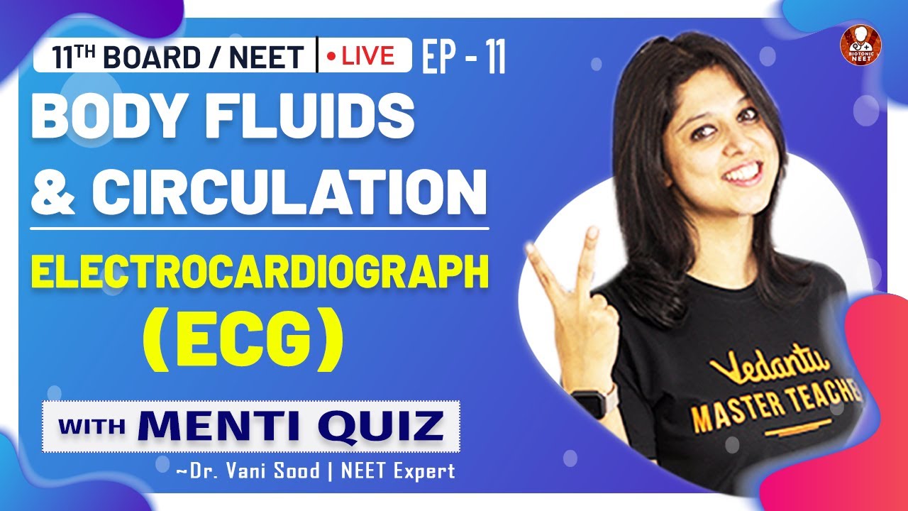 Body Fluids & Circulation L-11 | Electrocardiograph(ECG) Class 11 ...