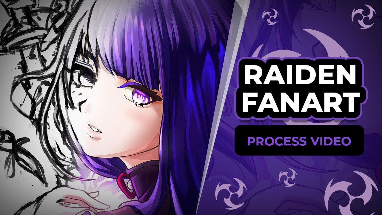 Digital Illustration Process: Bringing Raiden Shogun to Life | Genshin ...
