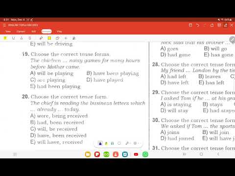 Perfect tenses(bitmish zamanlar) - Dim (test izahi)