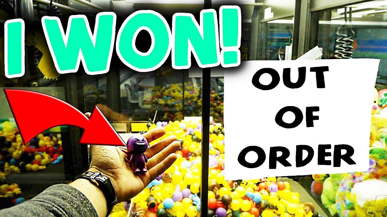 WON FROM A OUT OF ORDER CLAW MACHINE?! - YouTube