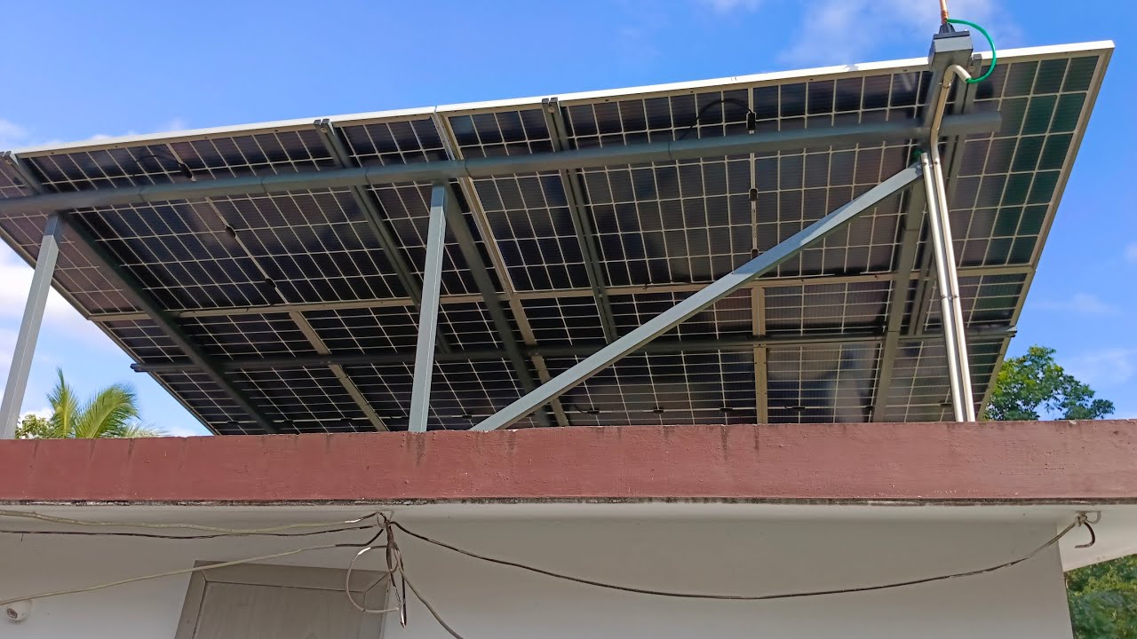 3 kw ongrid solar panel installation work - YouTube
