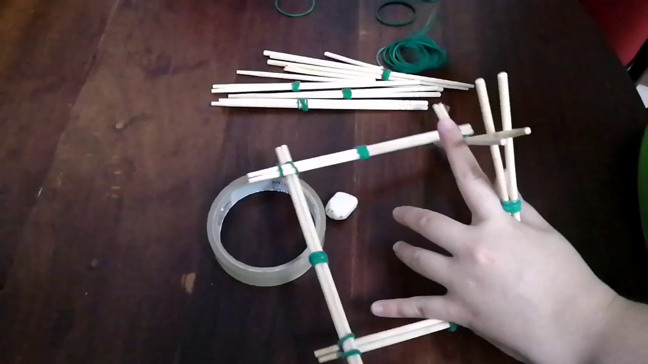 MAKING CATAPULT BY USING WOODEN CHOPSTICK - YouTube