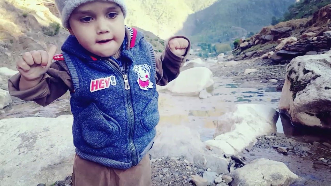 Ayan in Pir Khushal Baba Batkhela | Baby Throwing Stones in Water ...