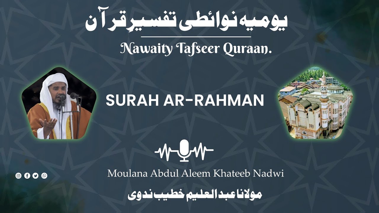 S55:E10 Quran Tafseer Surah Ar-Rahman By Maulana Abdul Aleem Khateeb ...