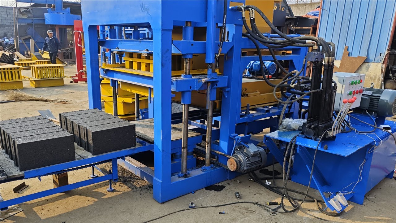 QT4-20 manual hydraulic concrete blocks making machine for cement ...