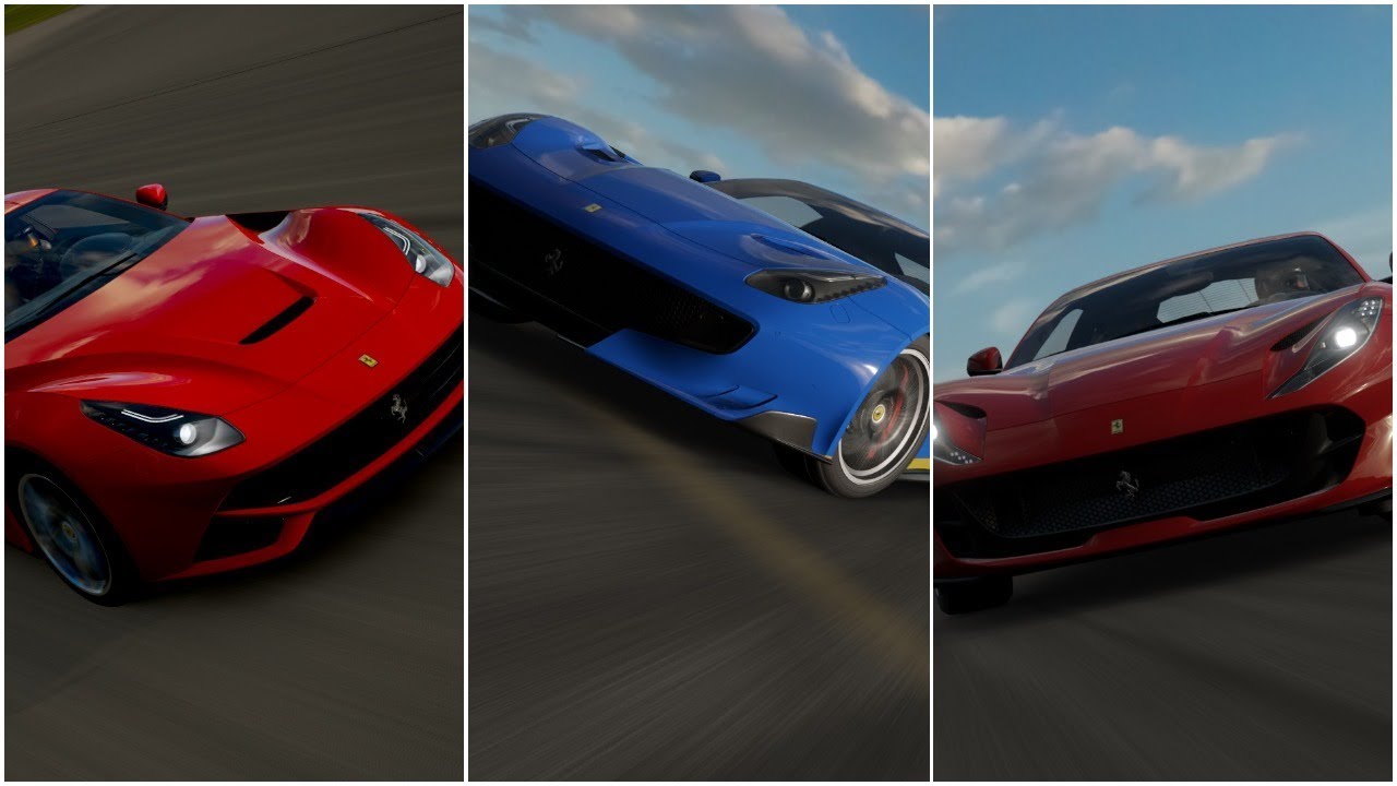 FM7 - F12 vs F12tdf vs 812 - Top Gear Test Track (Full Circuit/Day ...