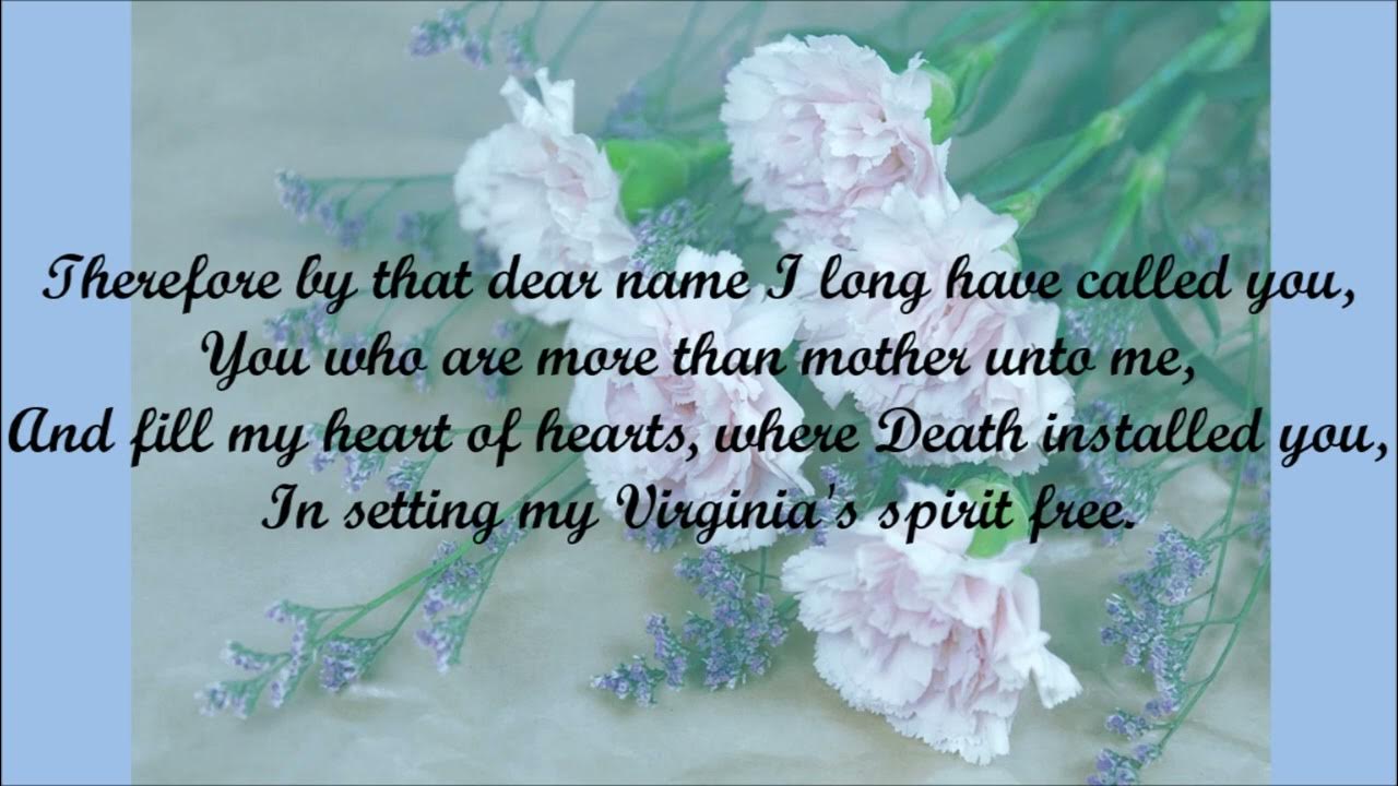 To My Mother - Edgar Allan Poe - YouTube