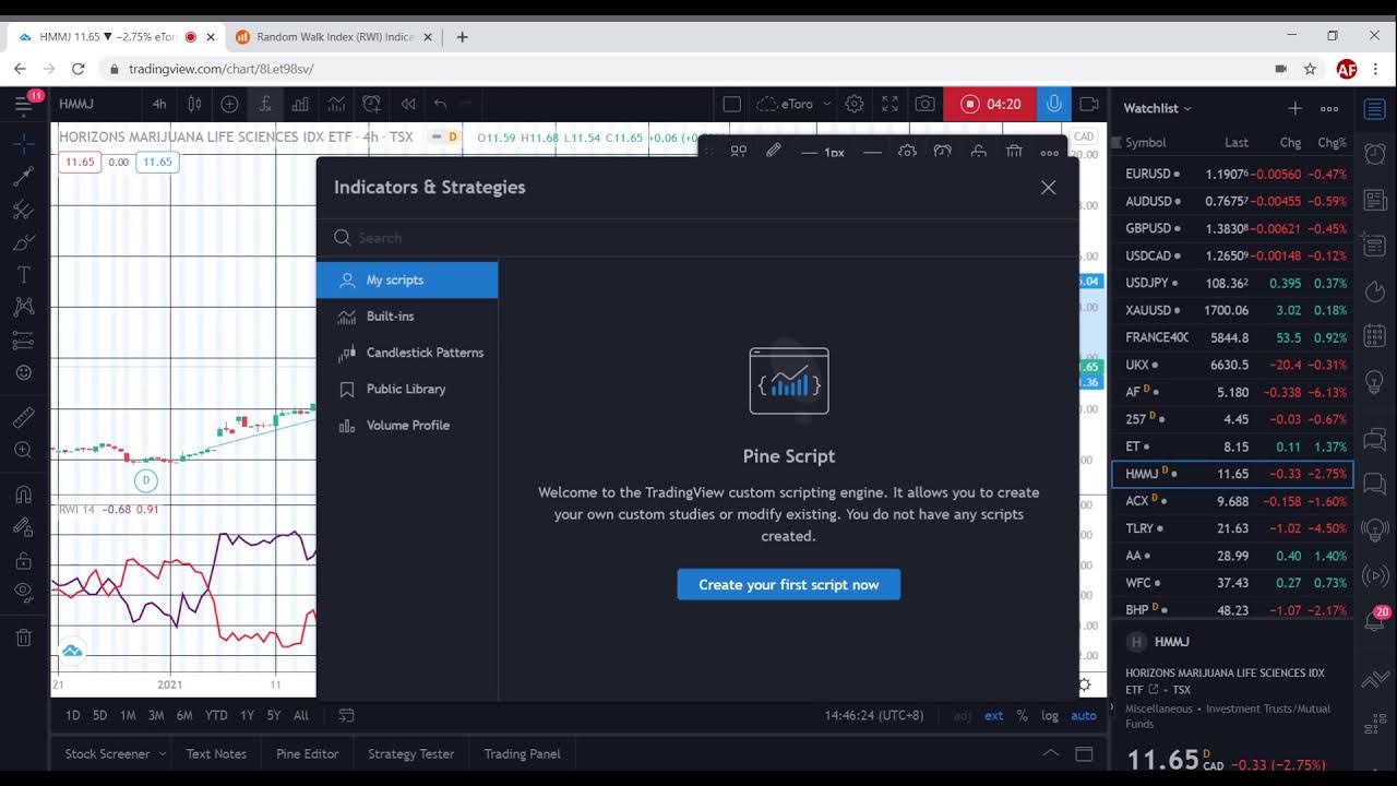 Random Walk Index Indicator (RWI) - YouTube