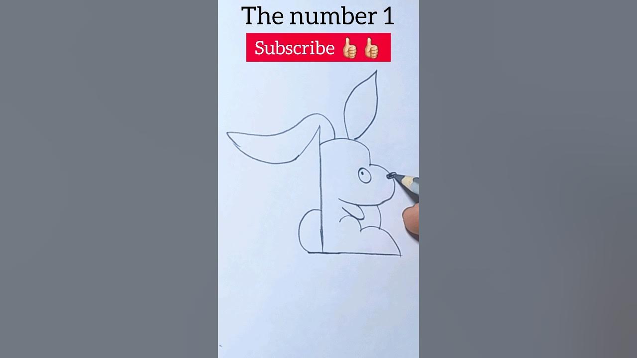 How To draw with 1 number very easy drowing #shorts #drowing #1number ...