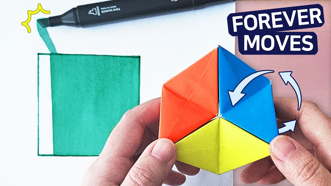 How to Make a Flexagon Origami Tutorial – Endless Paper Fidget Toy for ...