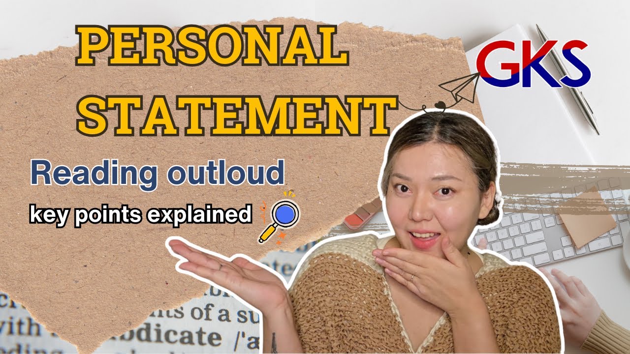 📌 Reading My Personal Statement for GKS | Breaking Down Key Points & Tips - YouTube