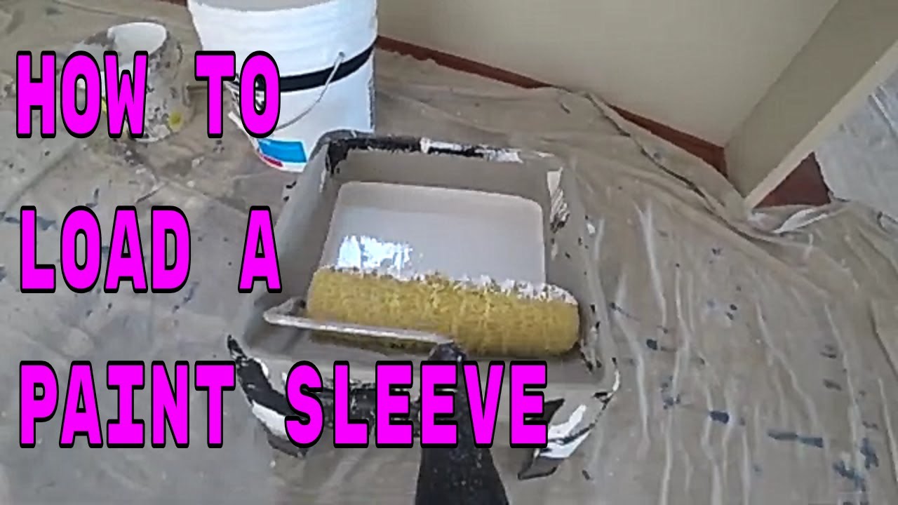 How to load a paint sleeve roller - YouTube