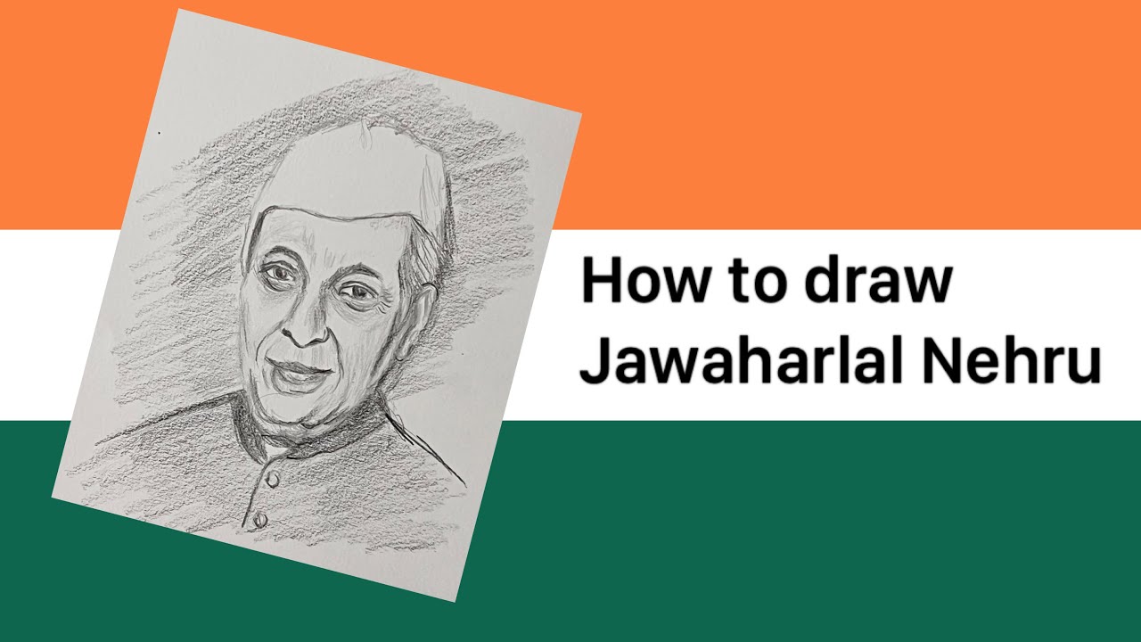 Pencil drawing | children’s day | Jawaharlal Nehru | chachaji | Easy ...