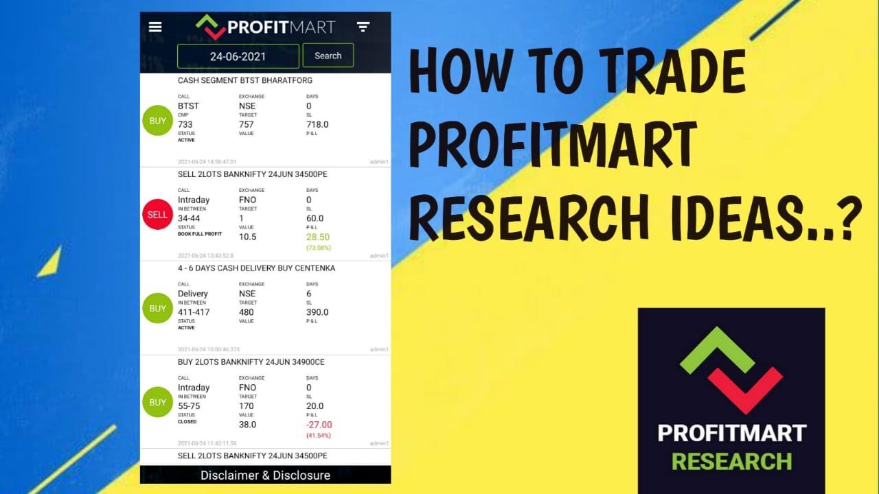 PROFITMART RESEARCH APP - YouTube