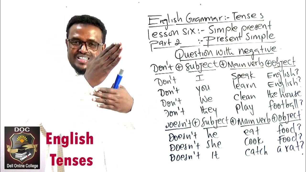 English Grammar_Lesson 6_Simple present tense_Part 2 - YouTube