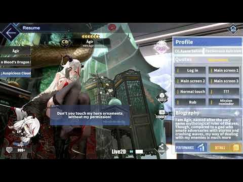 Azur Lane: New KMS Ägir L2D Skin Talk & Move (Golden Dragon Among Auspicious Clouds) - YouTube