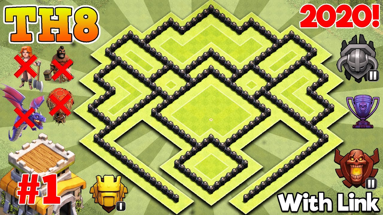 UNDEFEATED Th8 Trophy Base 2020 With Copy Link | Town Hall 8 Trophy ...