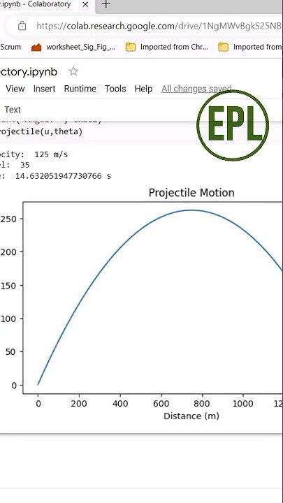 Projectile motion Trajectory graph using Python #shorts - YouTube