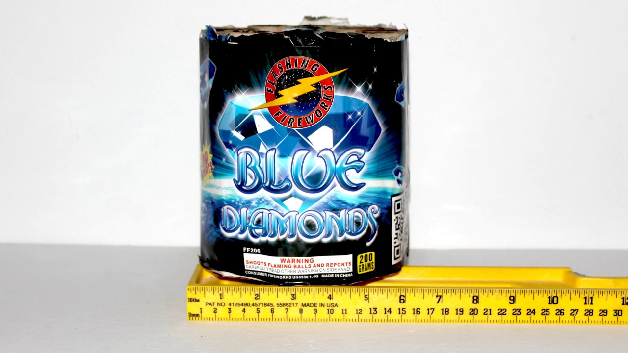 Flashing Fireworks - Blue Diamonds - YouTube