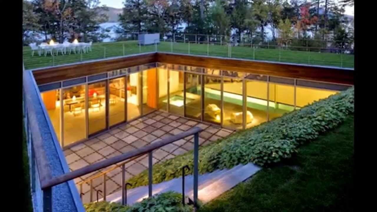 Partially Buried Lake Home With Rooftop Backyard - YouTube