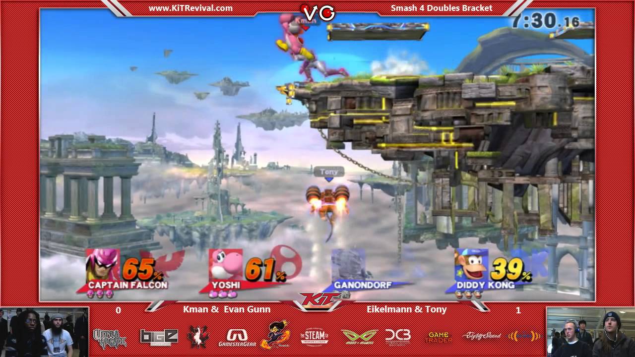 KiT 15 - Kman & Evan Gunn Vs. Eikelmann & Tony - SSB4 Doubles - smash 4 ...