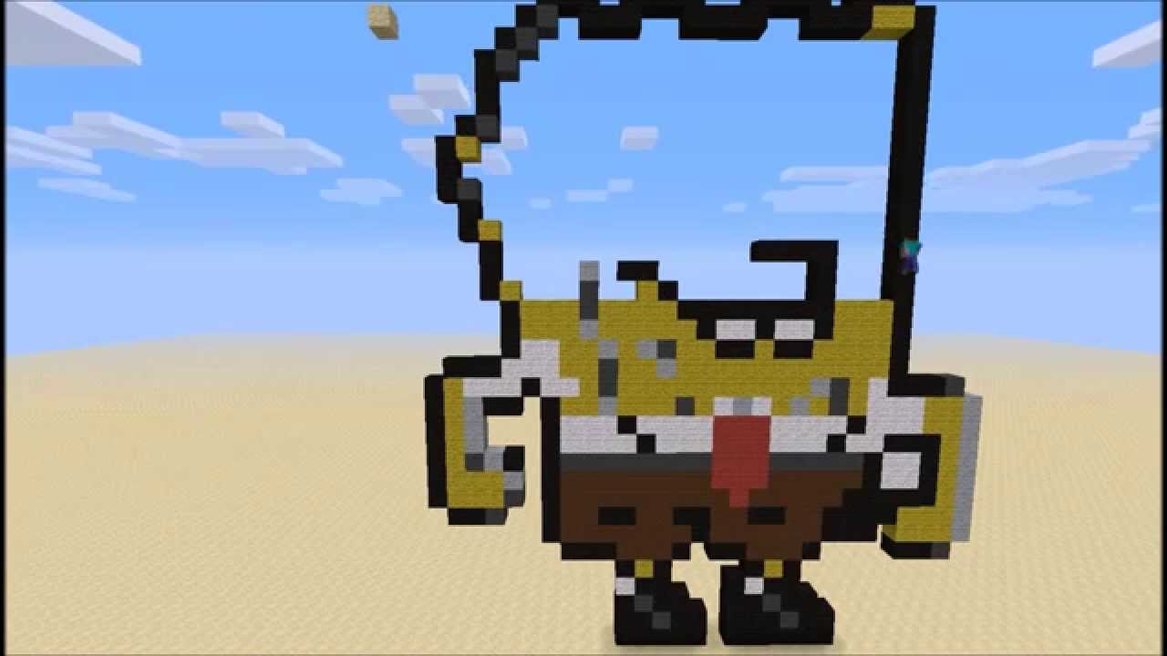 Minecraft Timelapse - Spongebob (Pixel Art) [HD] - YouTube