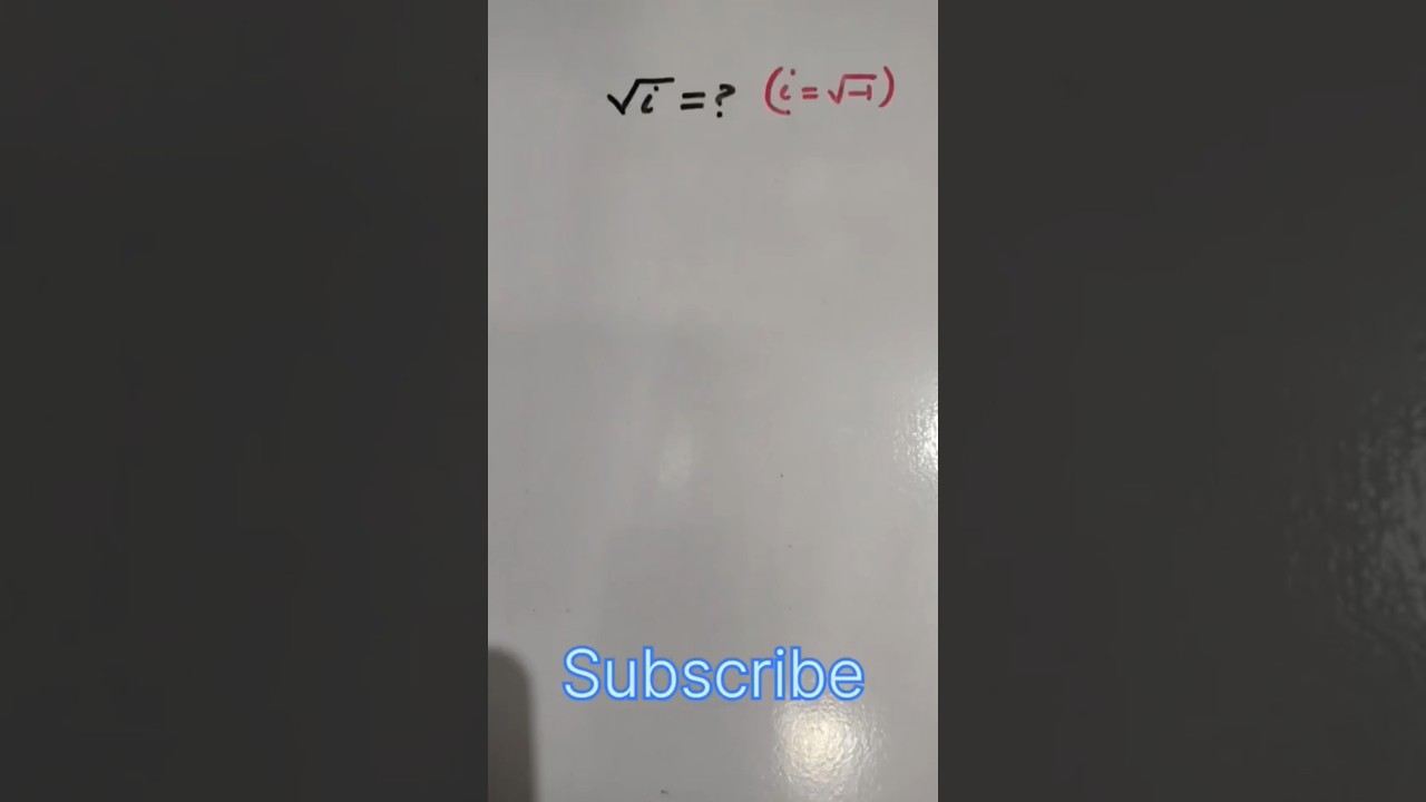 Square root of " i " #maths #matholympiad #education - YouTube