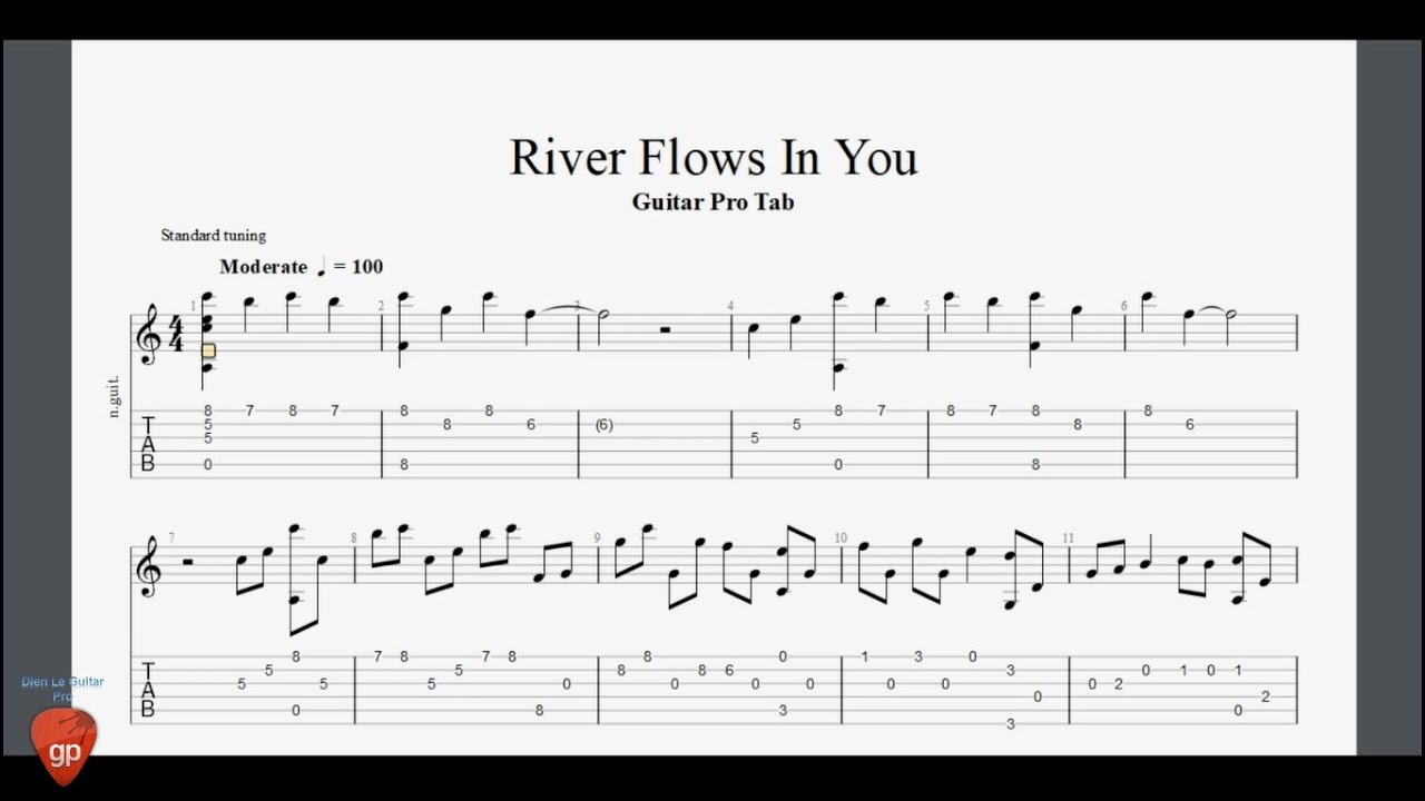 River Flows In You - Guitar Pro Tab - YouTube