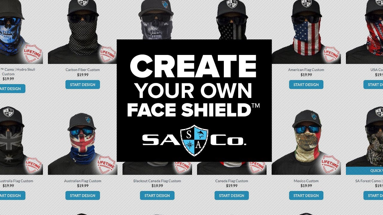 SA Co. | CREATE YOUR OWN Face Shields™! - YouTube