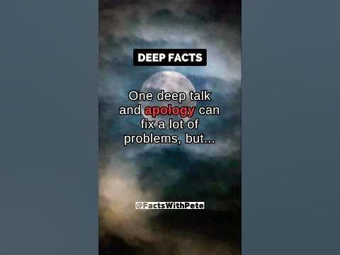 One deep talk and apology can fix a lot of problems, but... #shorts #deepfacts #psychologyfacts ...
