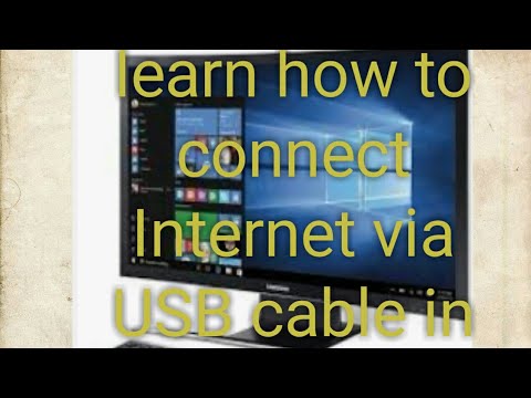 Learn how to connect Internet via USB cable in Windows 7 - YouTube