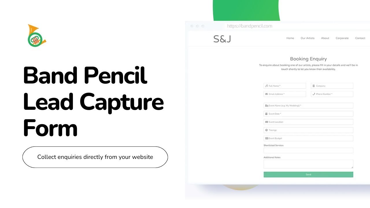 Lead Capture Form - Band Pencil - YouTube