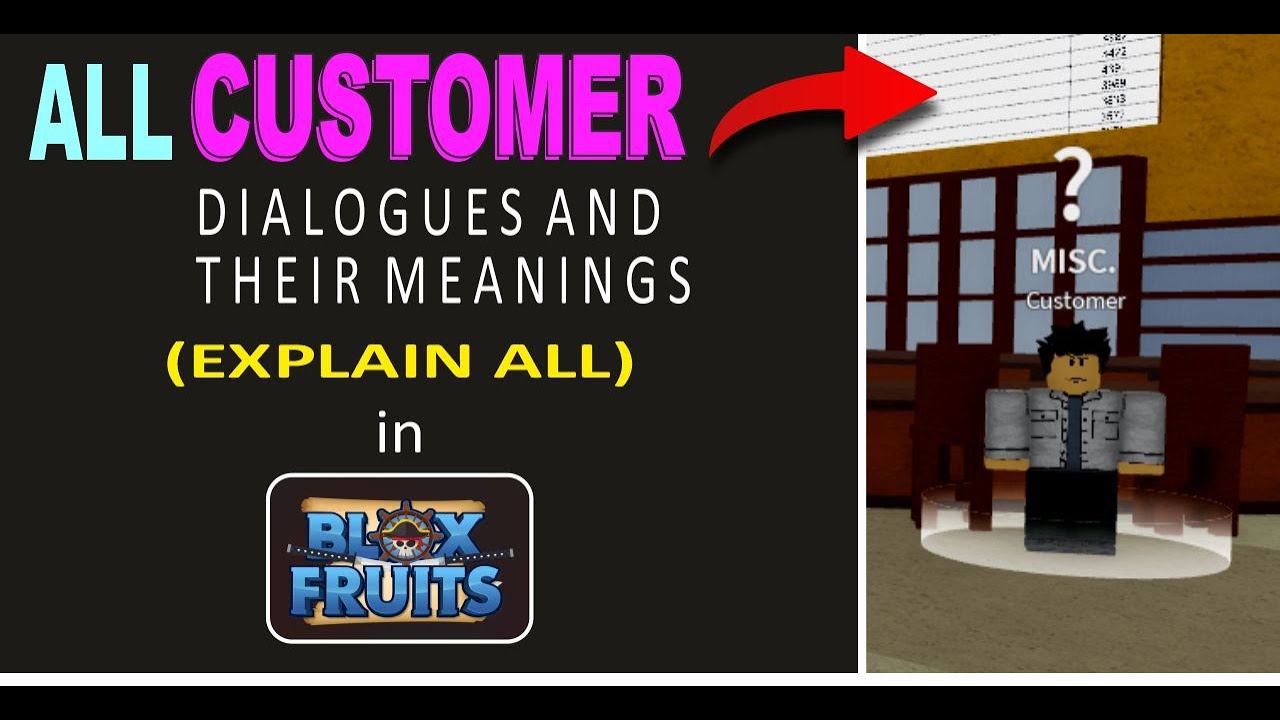 All Customer Dialogues and Their Meanings in BLOX FRUITS | Explain all ...