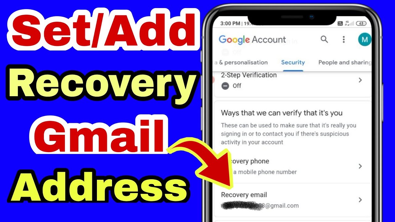 how to set recovery email in gmail account | add recovery mail - YouTube