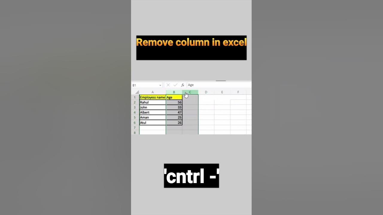 Remove Column In Excel excel msexcel exceltips exceltutorial remove-column-in-excel-excel-msexcel-exceltips-exceltutorial