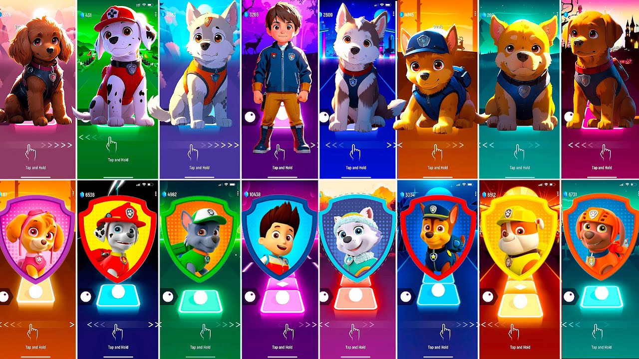 Paw Patrol ANIME All Video Megamix SKYE VS MARSHALL VS ROCKY VS RYDER ...