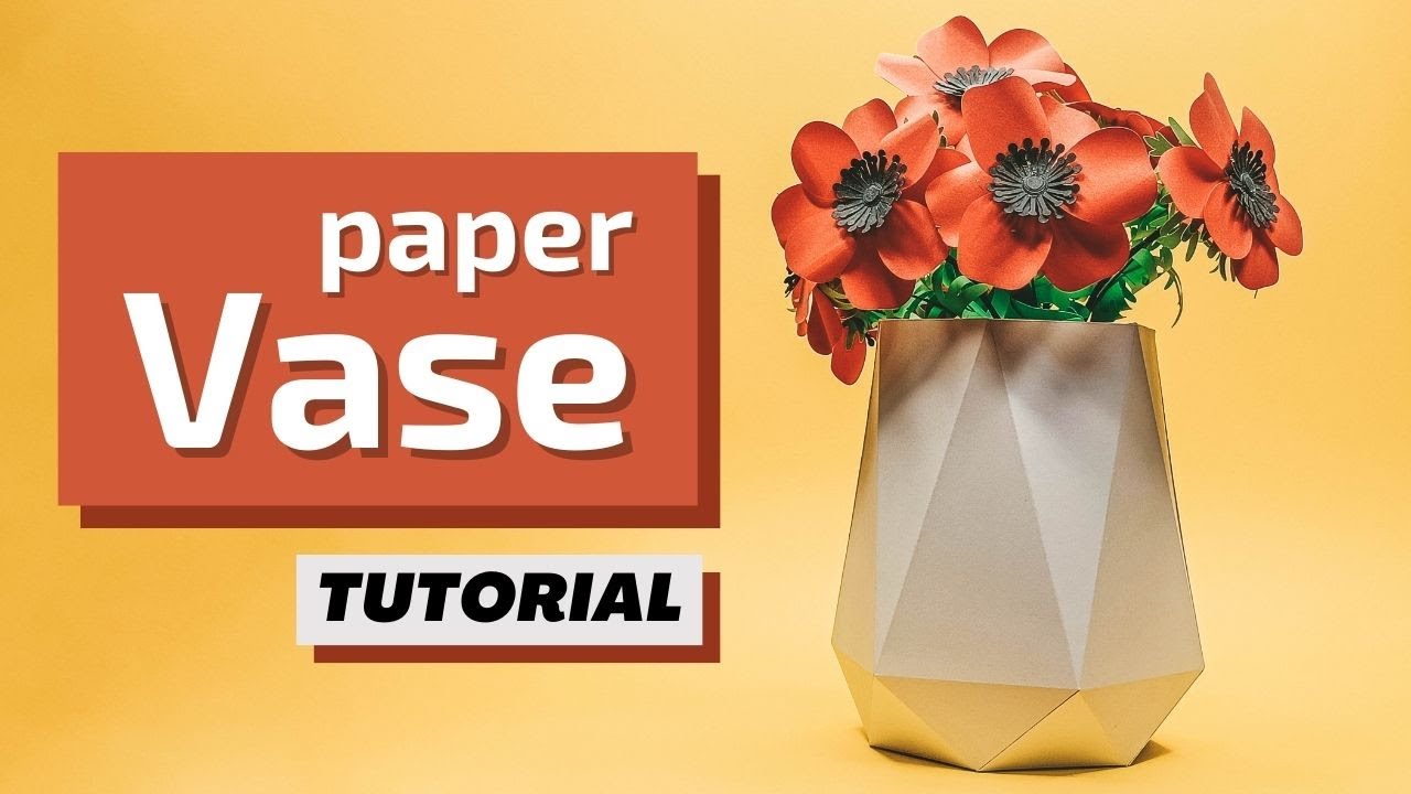 How to make paper vase by yourself | papercraft template - YouTube