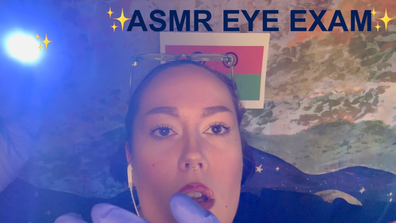 ASMR | Binaural Eye Exam - Visual Triggers, Light, Gloves, Personal Attention, Soft Spoken - YouTube