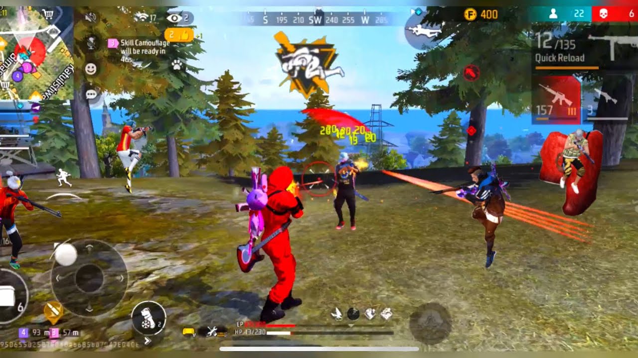 Free fire peak squad booyah Fight || peak fight fire skill awakening ...