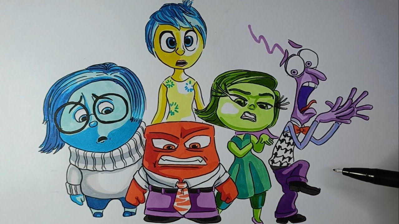 How To Draw Inside Out 2 Time Lapse Very Easy - YouTube