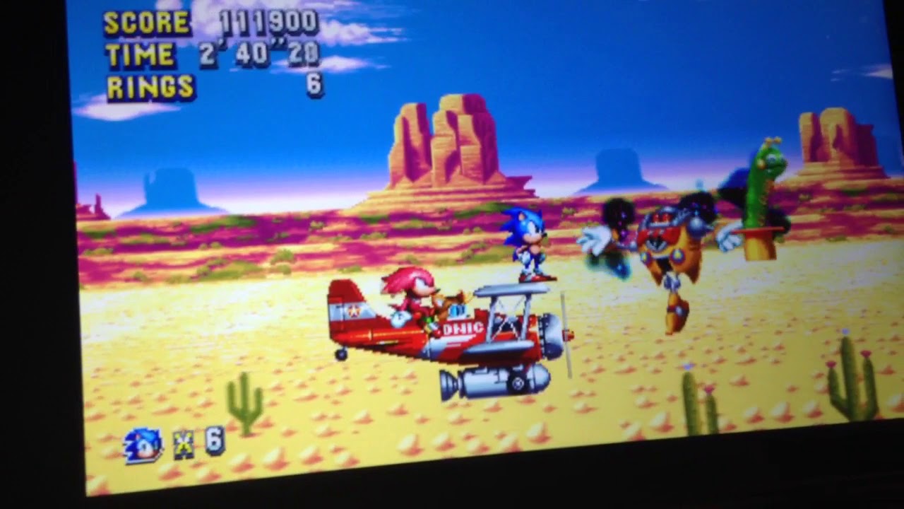 Sonic mania knuckles back on the plane - YouTube