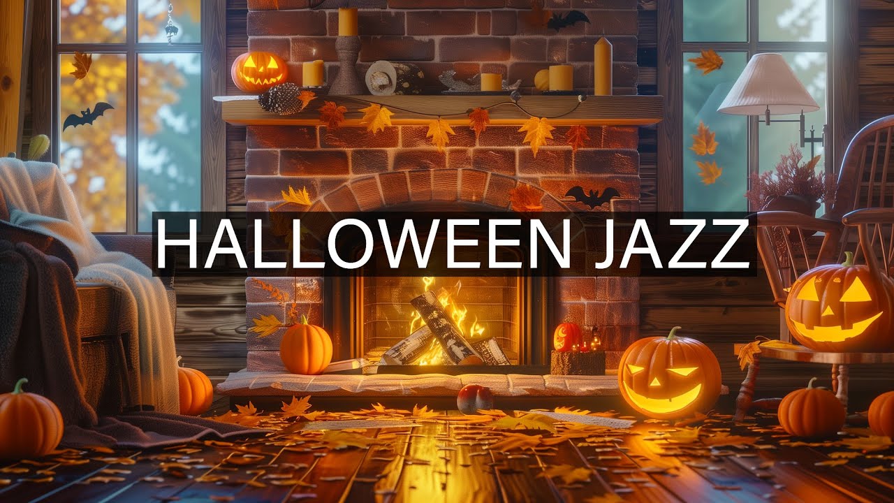 Cozy Haunted Porch Halloween Ambience with Relaxing Crackling Fire 🦉 ...